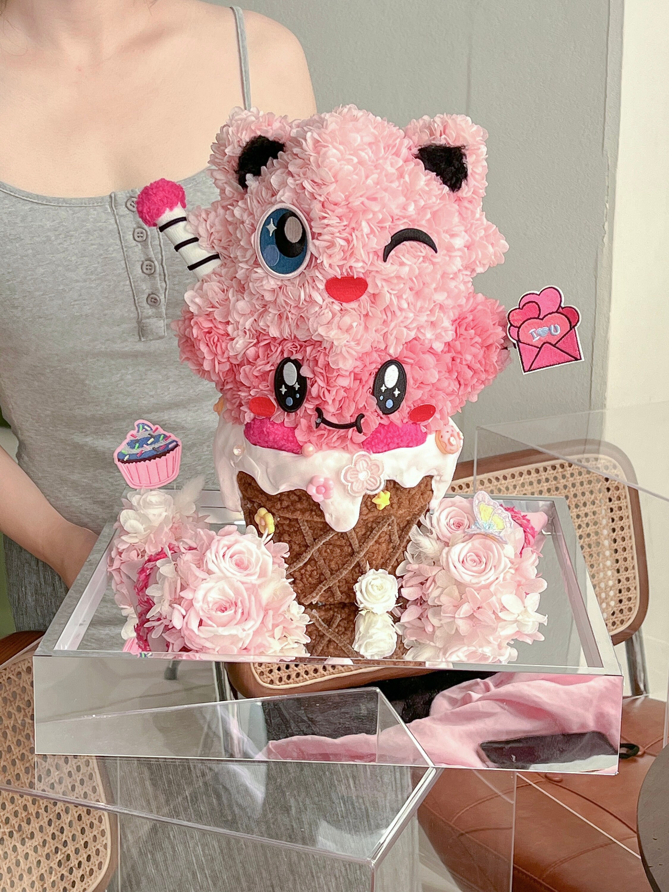 Hello Kitty & Jigglypuff Forever Flower Mirror Acrylic Gift - Etsy