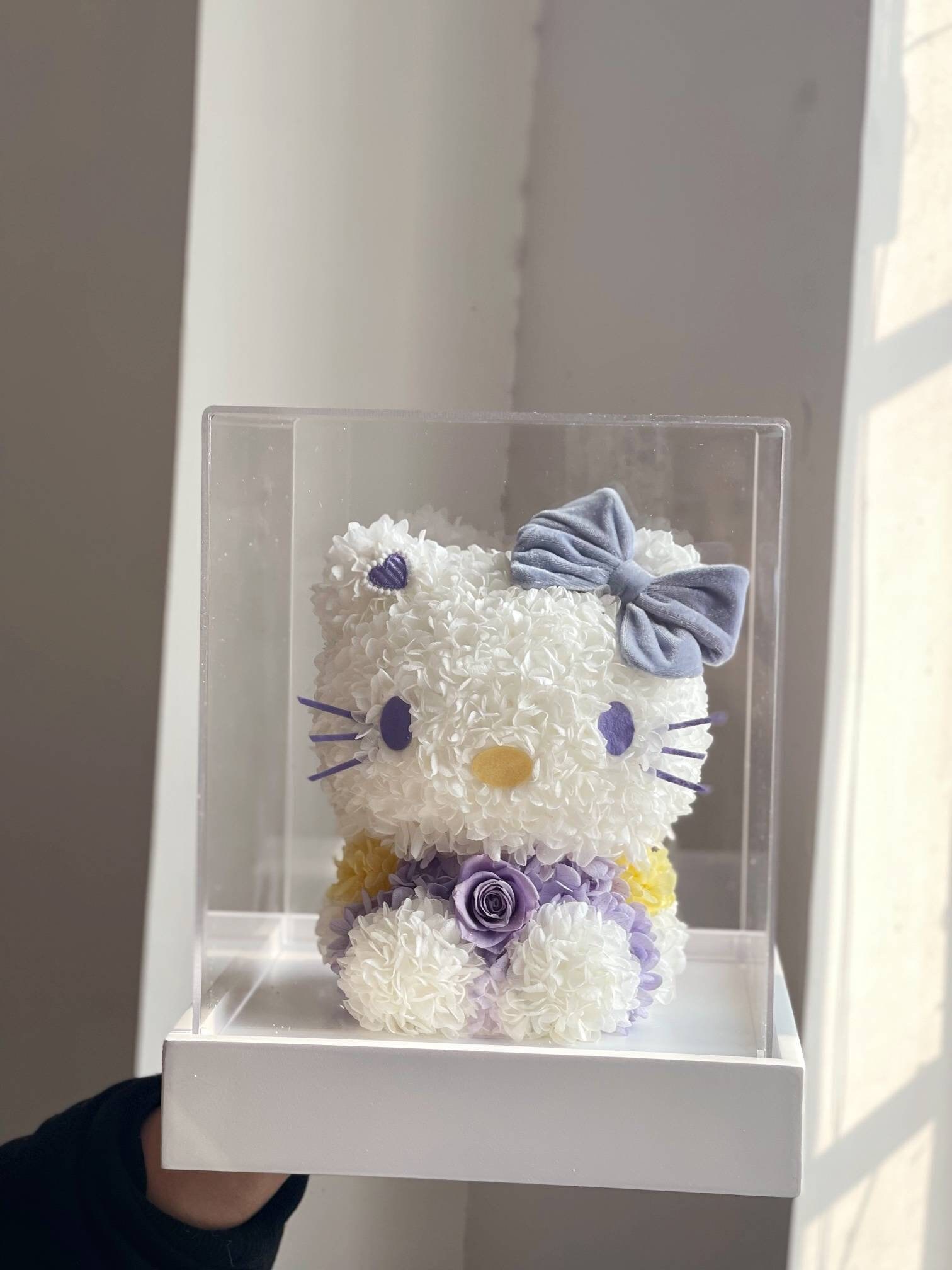 Hello Kitty Preserved Hydrangea Flowers Cartoon Doll - Etsy