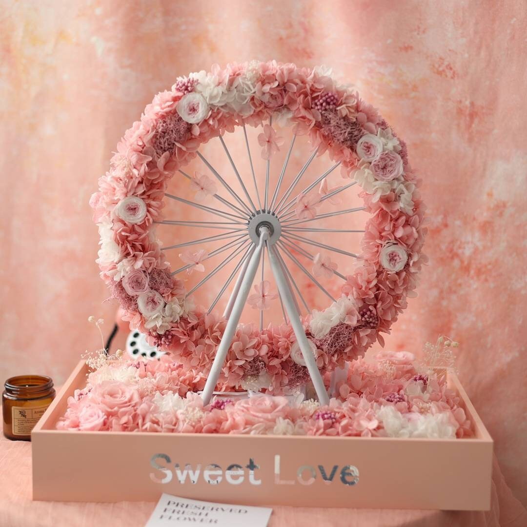 Romantic Ferris Wheel Forever Flowers Acrylic Gift Box - Etsy