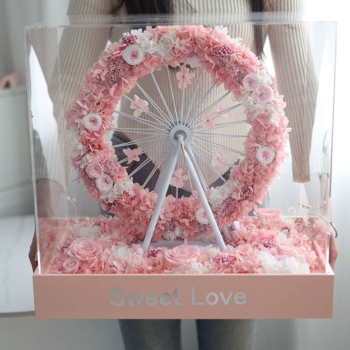Romantic Ferris Wheel Forever Flowers Acrylic Gift Box - Etsy