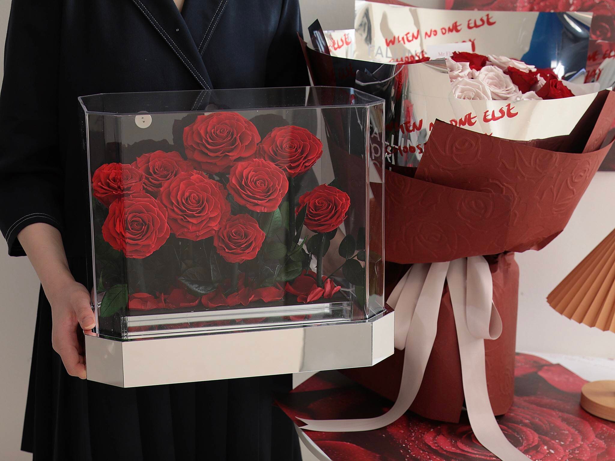 Preserved Flower Big Roses Prince Garden Eternal Love - Etsy