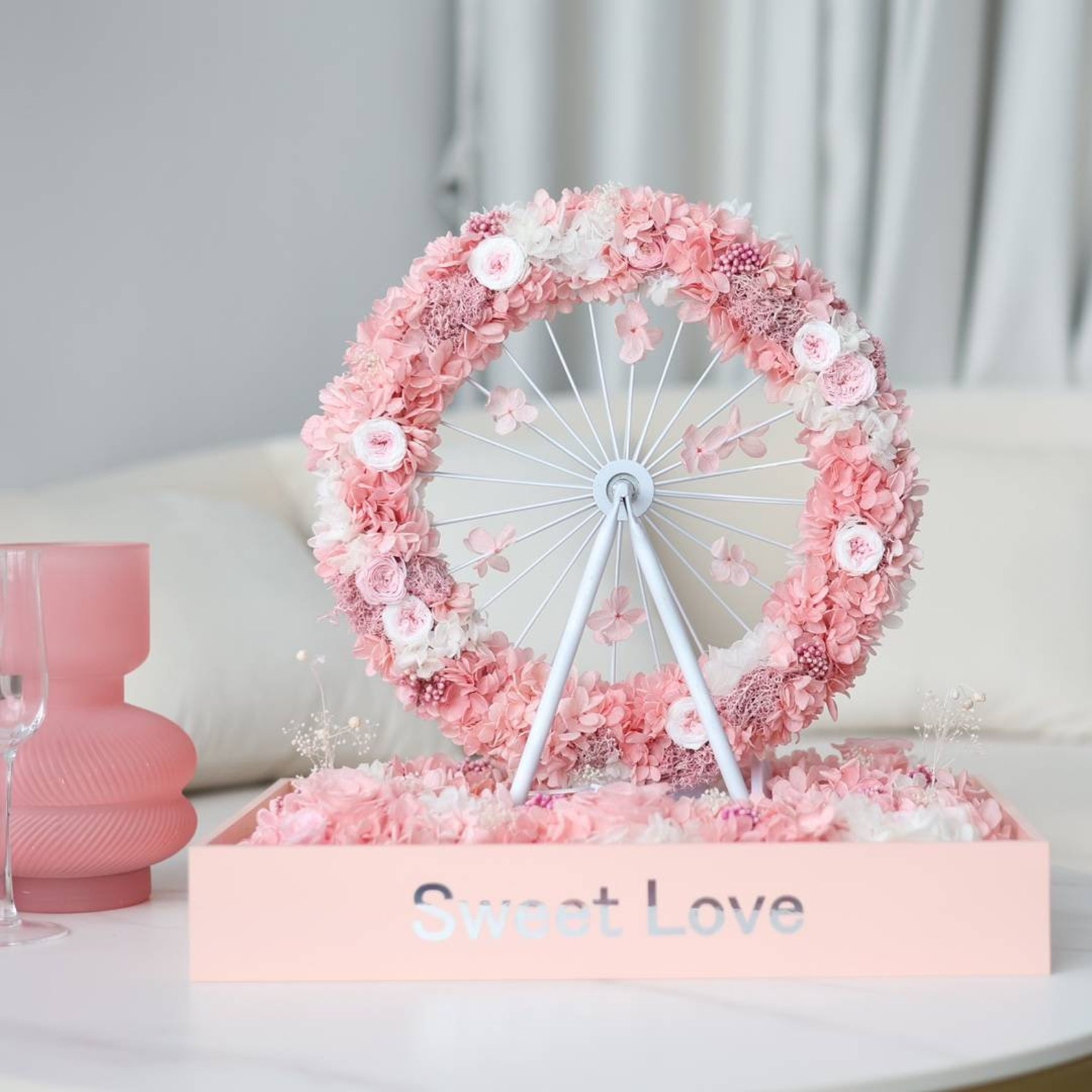 Romantic Ferris Wheel Forever Flowers Acrylic Gift Box - Etsy