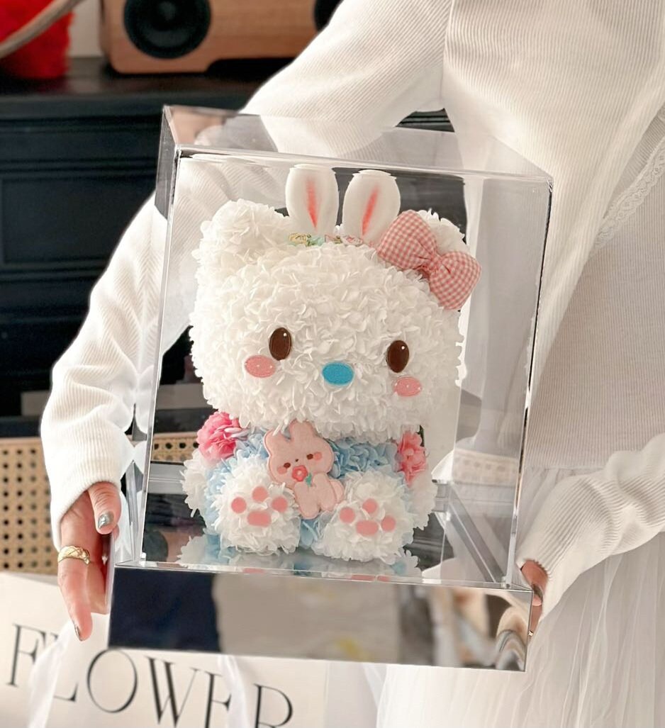 Hello Kitty Preserved Hydrangea Flowers Cartoon Doll - Etsy