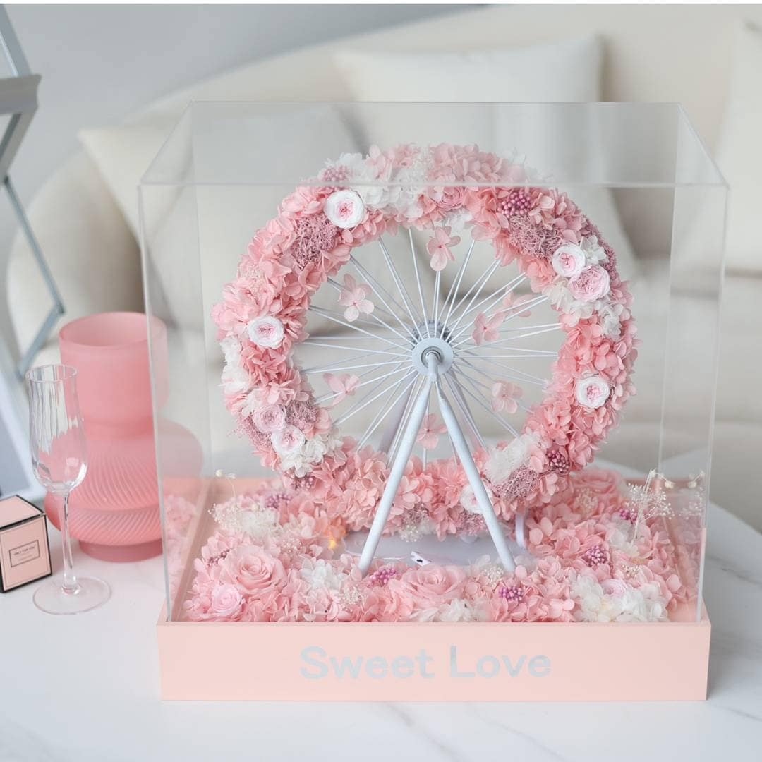 Romantic Ferris Wheel Forever Flowers Acrylic Gift Box - Etsy