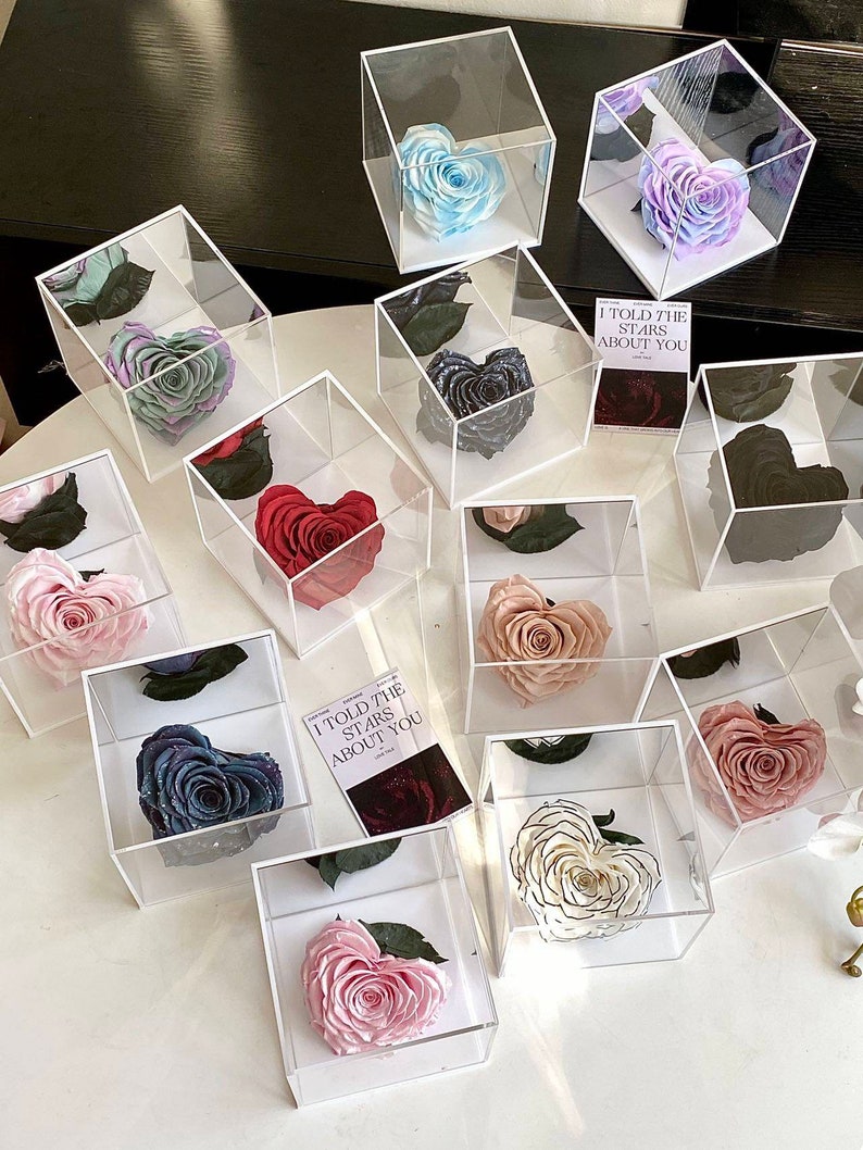 Eternal Heart Forever Roses Mirror Acrylic Gift Box - Etsy