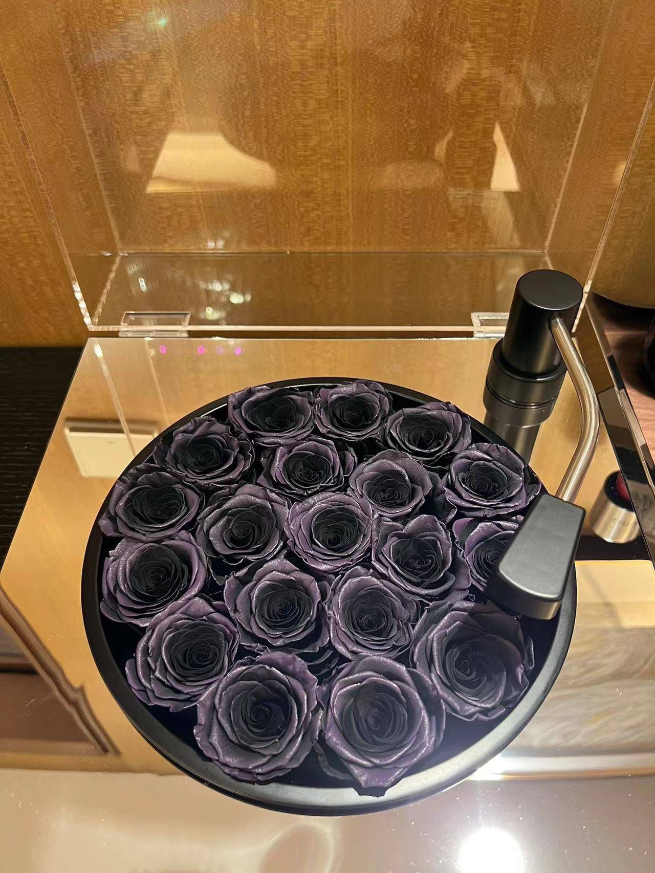 Preserved Roses Mirror Music Record Player Forever Rose - Etsy