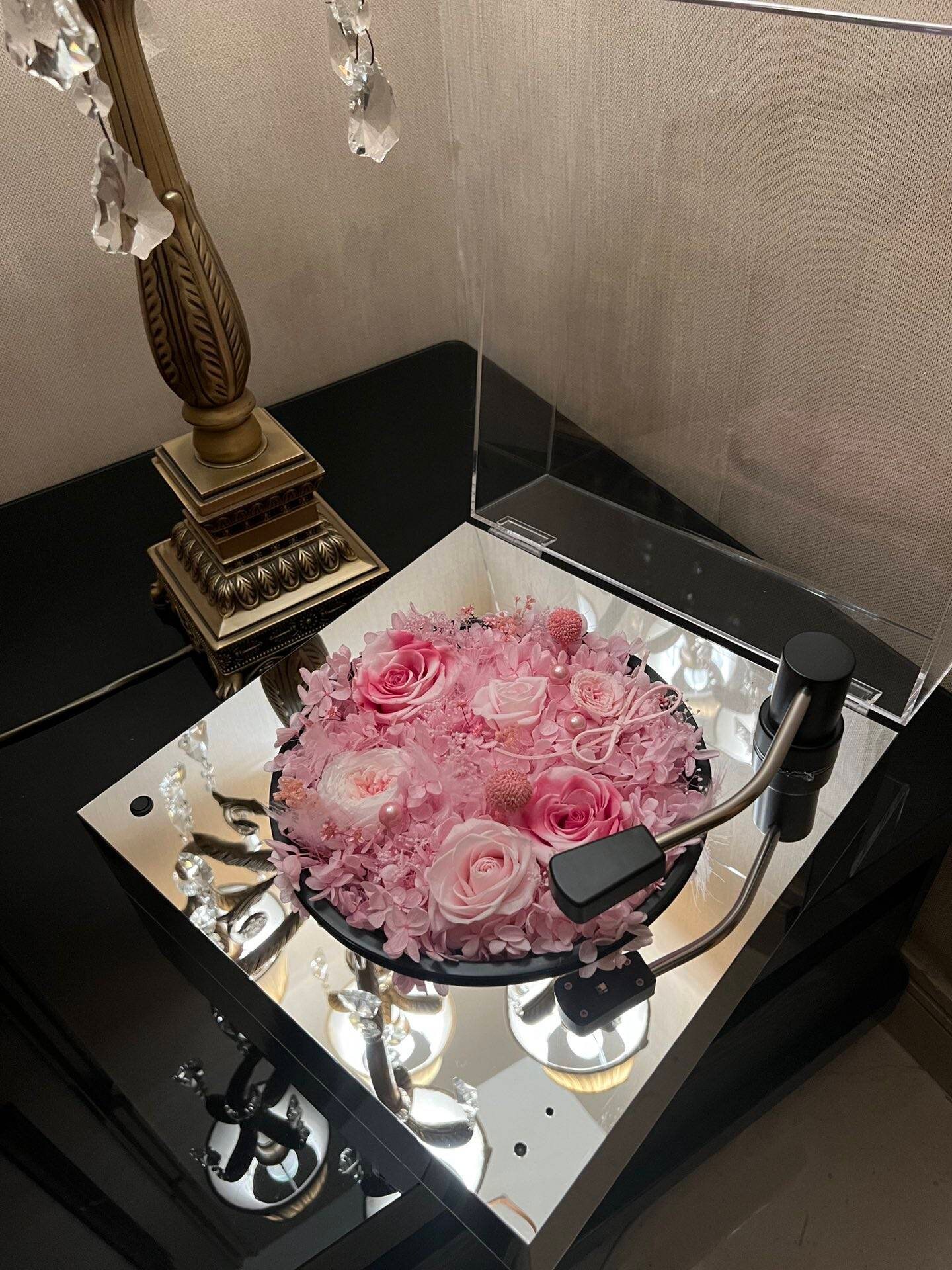 Preserved Roses Mirror Music Record Player Forever Rose - Etsy
