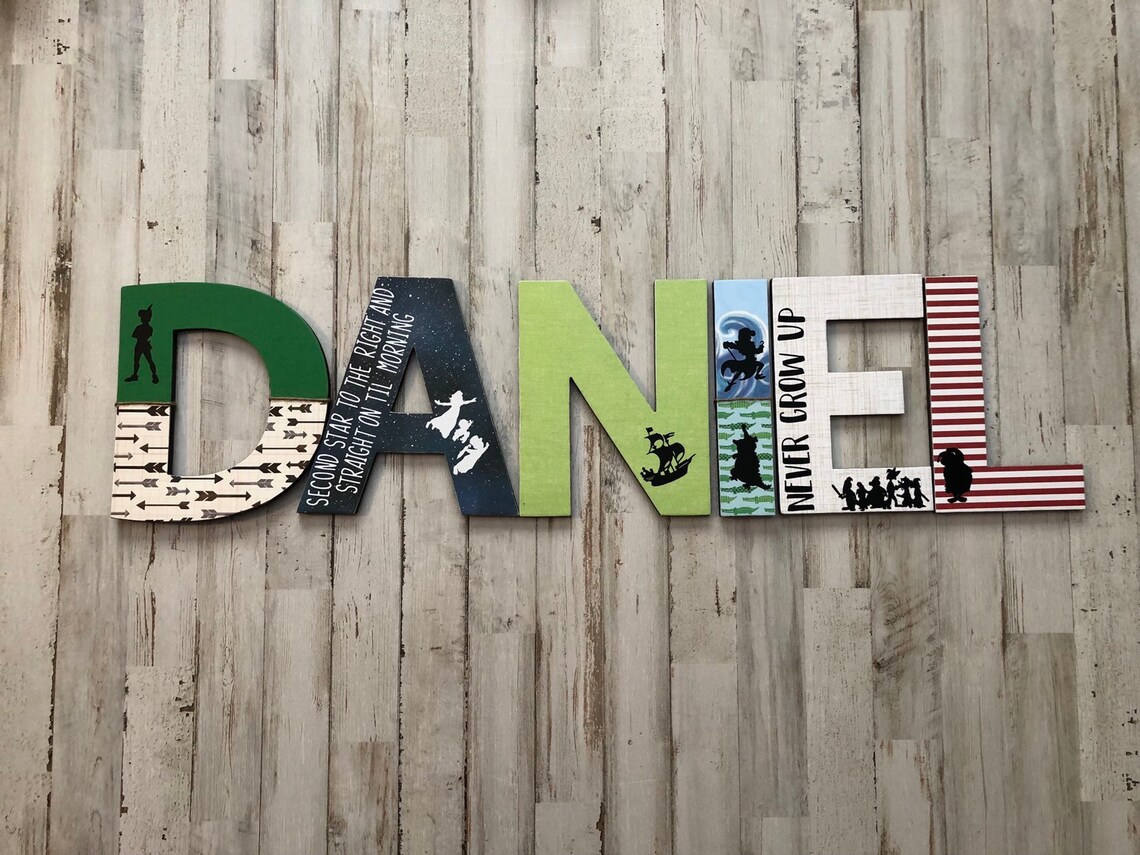 Peter Pan Theme Nursery Letters - Etsy