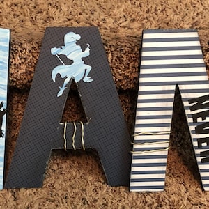 Peter Pan Themed Blue Nursery Letters - Etsy