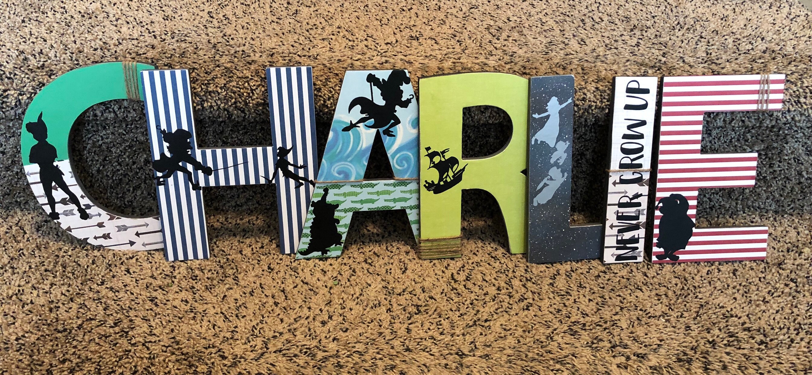 Peter Pan Theme Nursery Letters - Etsy