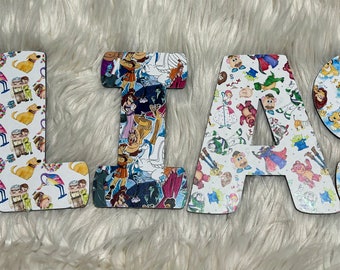 Peter Pan Themed Blue Nursery Letters - Etsy