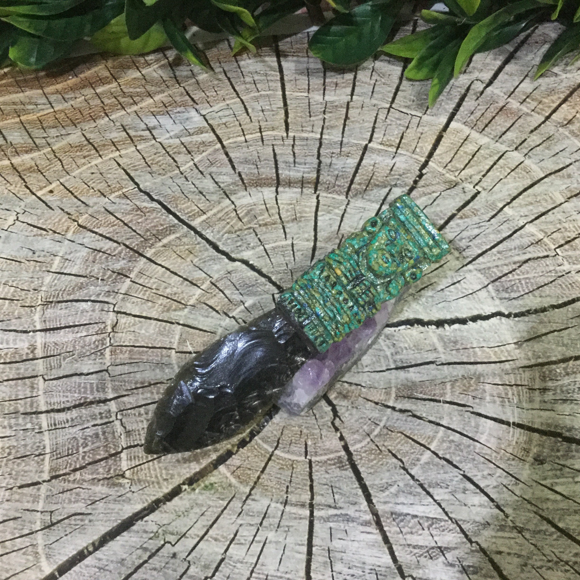 Obsidian Knife Ceremonial Obsidian Dagger | Etsy