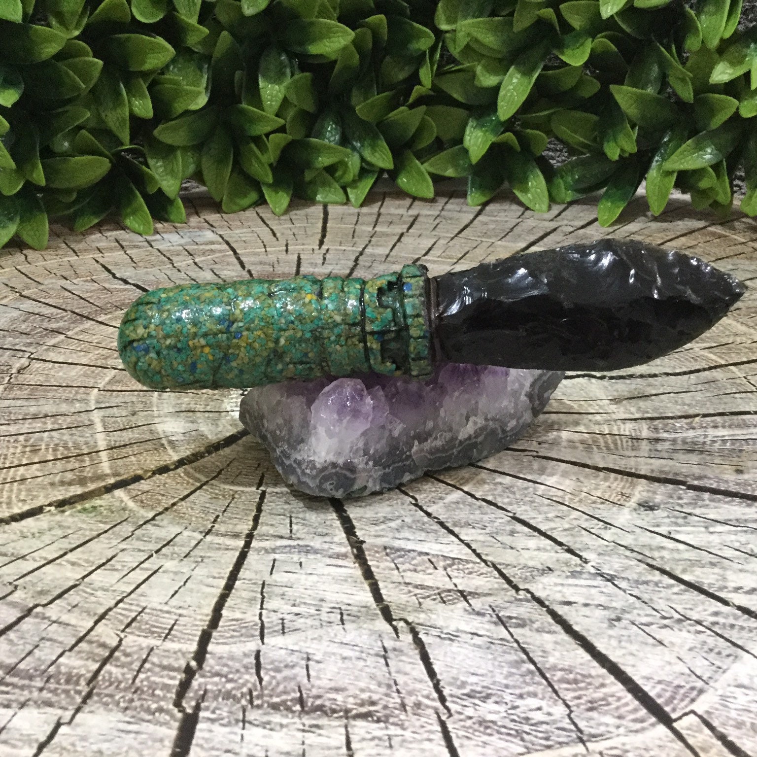 Atlantean Obsidian Knife Ceremonial Obsidian Dagger - Etsy