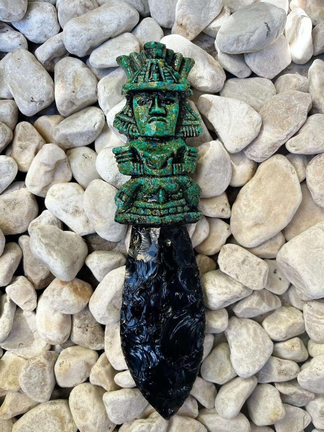 Obsidian Ceremonial Dagger/ Dagger With Resin Handle - Etsy UK