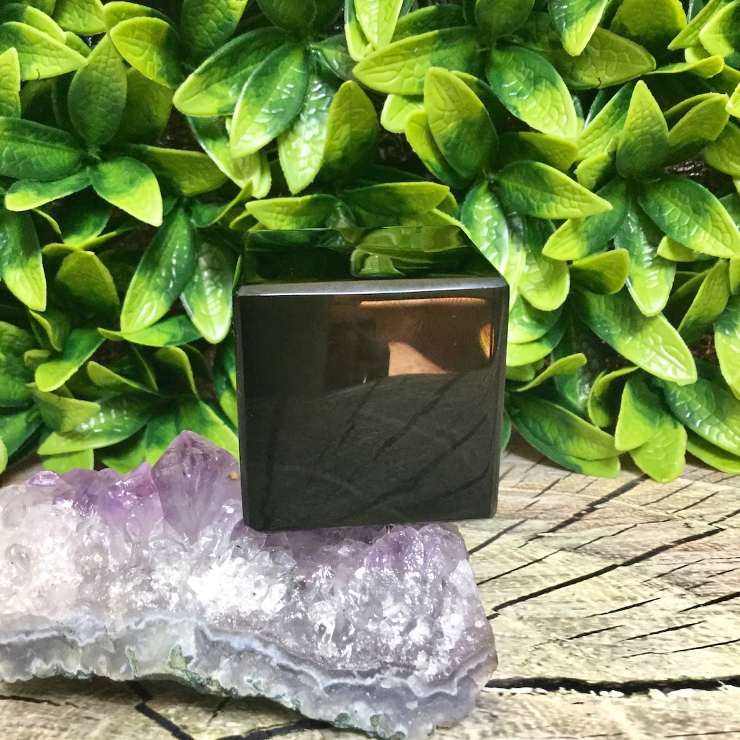 Obsidian Cube, Beautiful Obsidian Paperweight - Etsy
