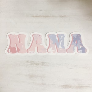 Nana Sticker Marble Nana Sticker Watercolor Nana Sticker - Etsy