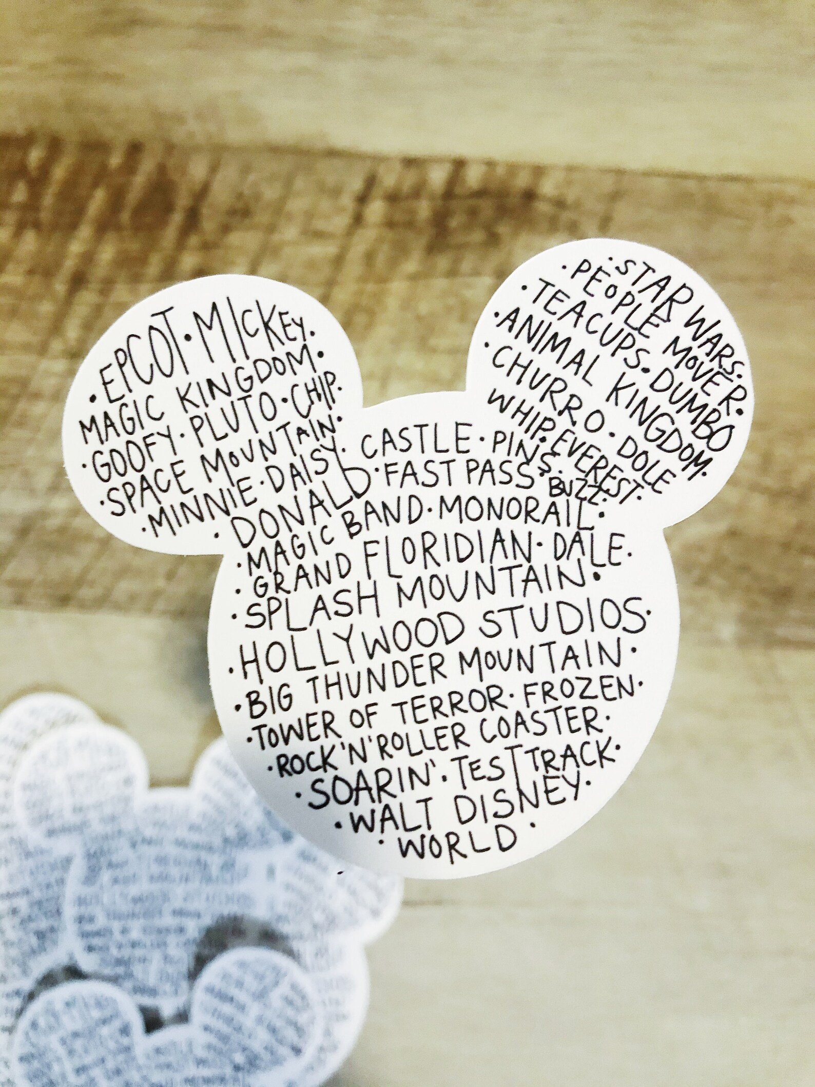 Walt Disney World Favorites Sticker Disney World Essentials - Etsy
