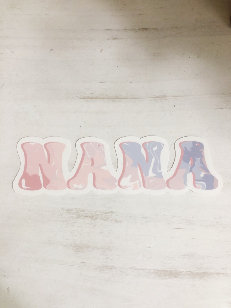 Nana Sticker Marble Nana Sticker Watercolor Nana Sticker - Etsy