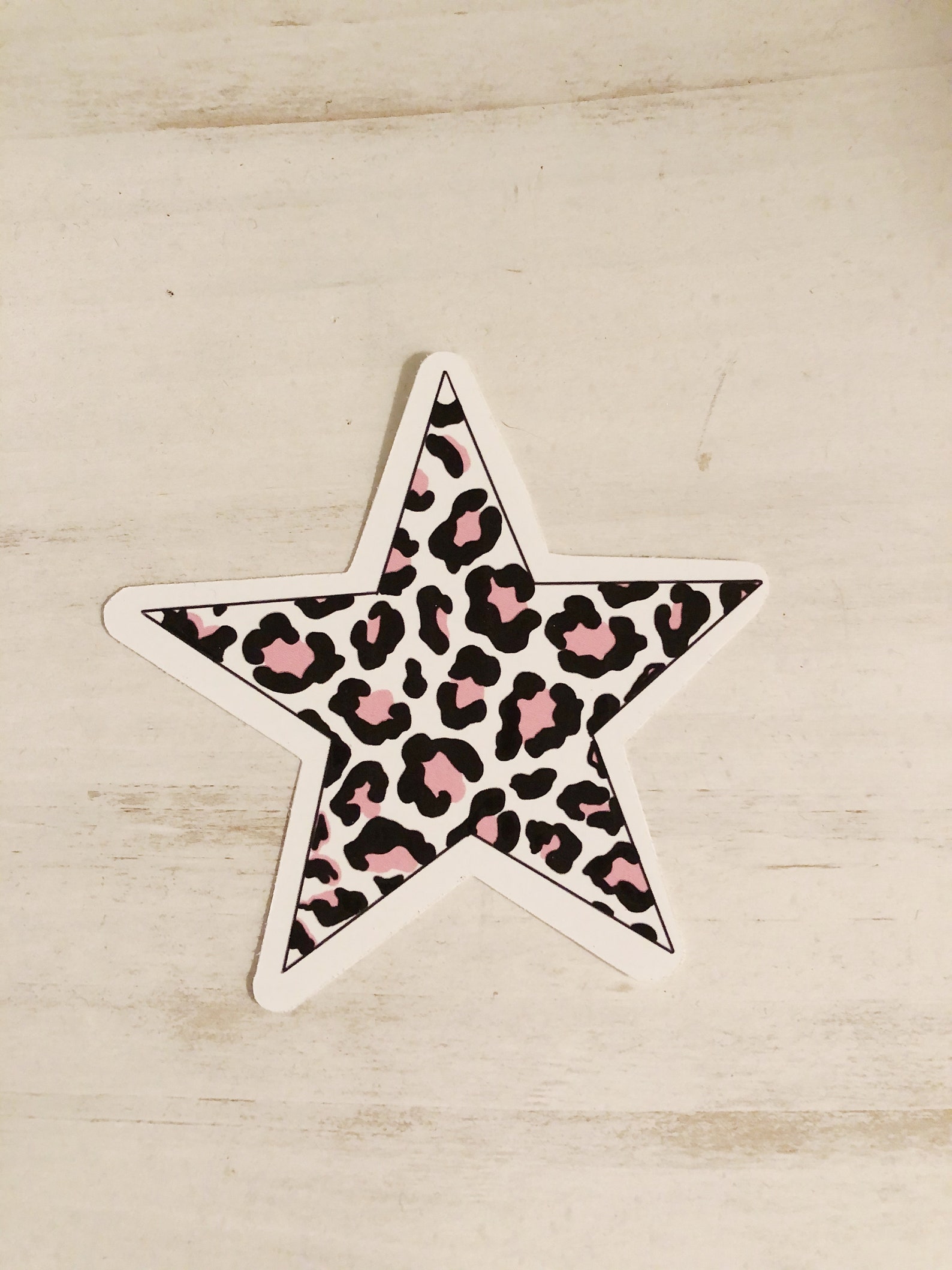 Pink Cheetah Print Star Sticker Pink Cheetah Star Sticker Cheetah Print ...