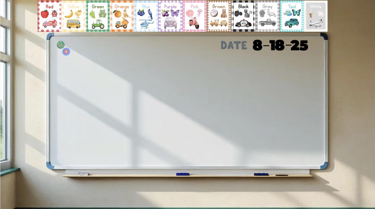 Gingham Colors Posters With Watercolor Images | 12 Colors | Classroom ...