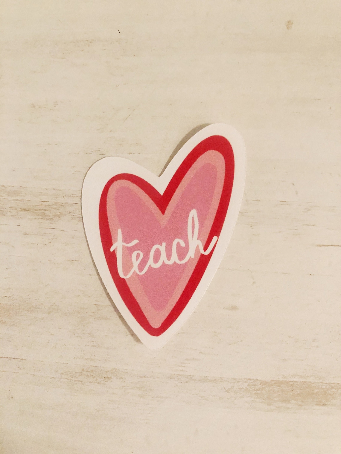 Teach Sticker Teaching is a Work of Heart Sticker Love to - Etsy