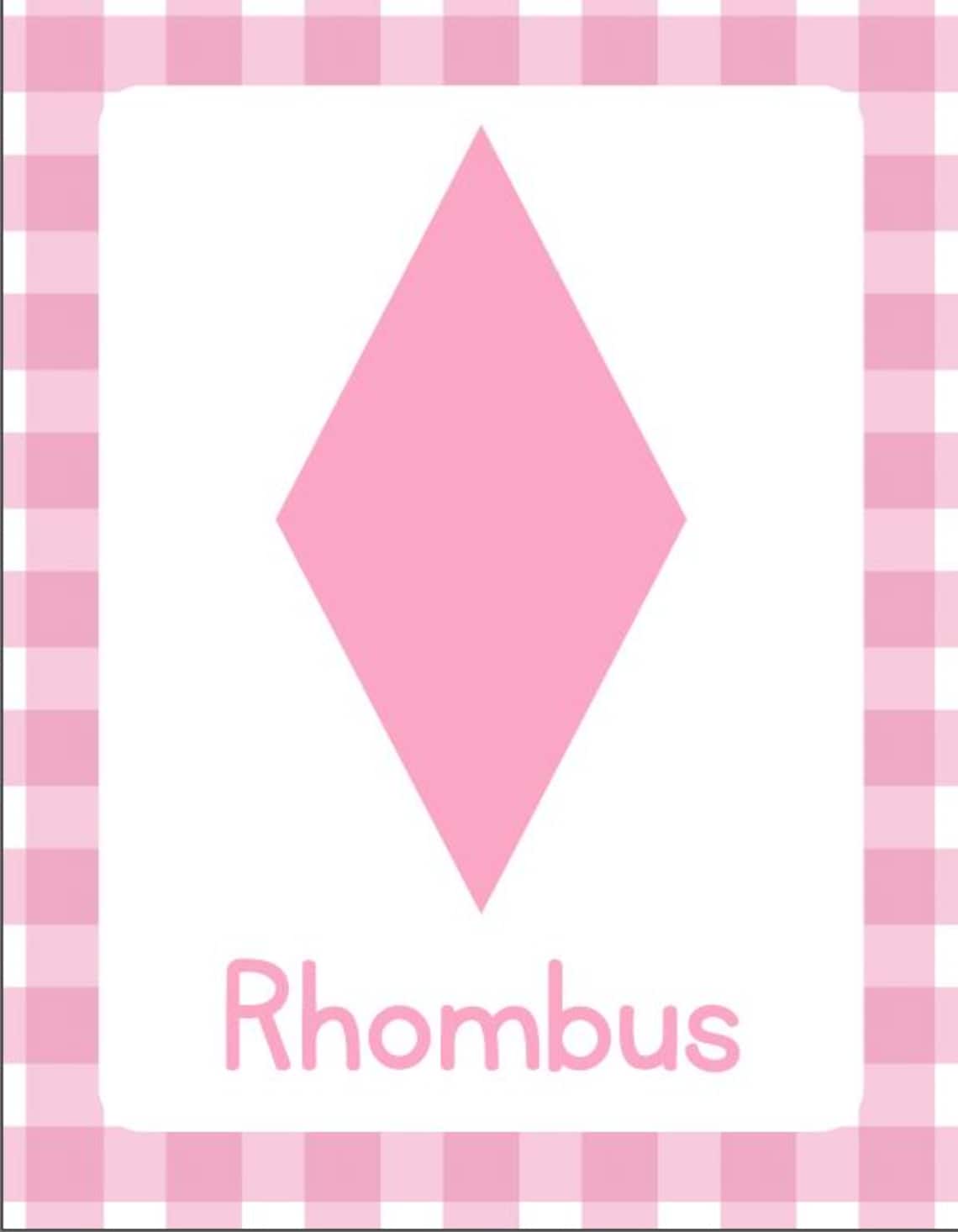 Gingham Shape Posters | Pastel Classroom Decor | 2D Shapes | Homeschool ...
