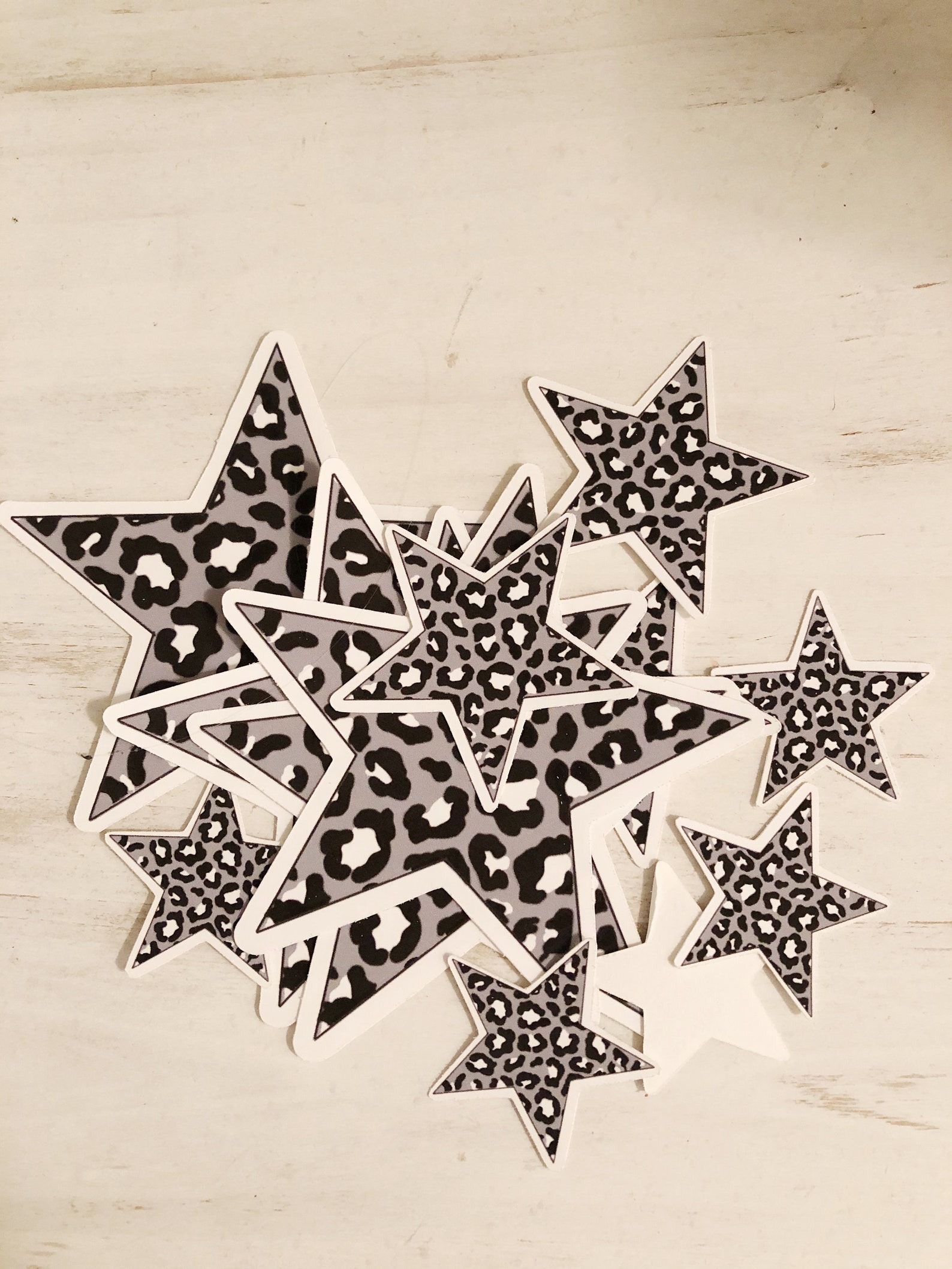 Gray Cheetah Print Star Sticker Gray Cheetah Star Sticker - Etsy UK