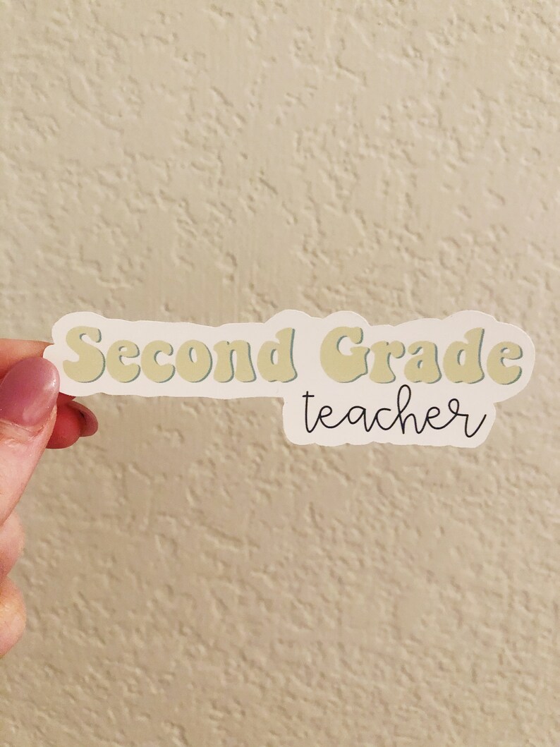 Second Grade Teacher Sticker Teacher Sticker Second Grade - Etsy