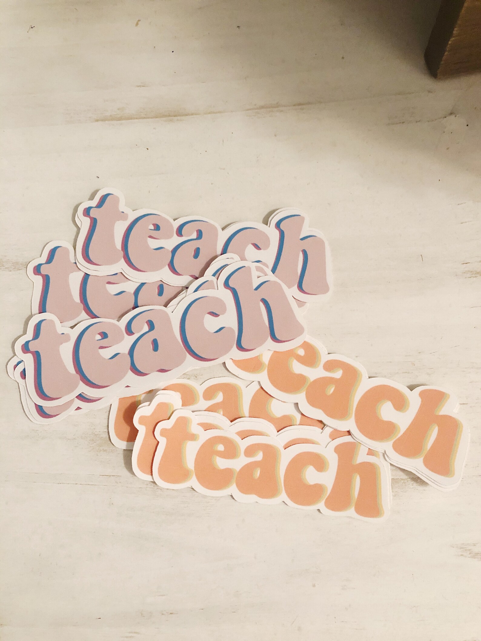 Retro Teach Sticker Teacher Sticker Teach Sticker - Etsy