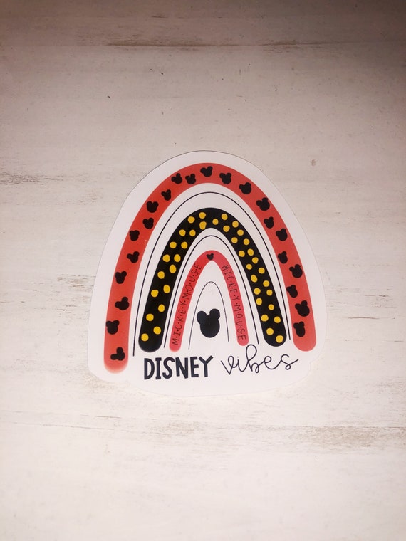 Disney Vibes Rainbow Sticker Mickey Mouse Sticker Disney | Etsy