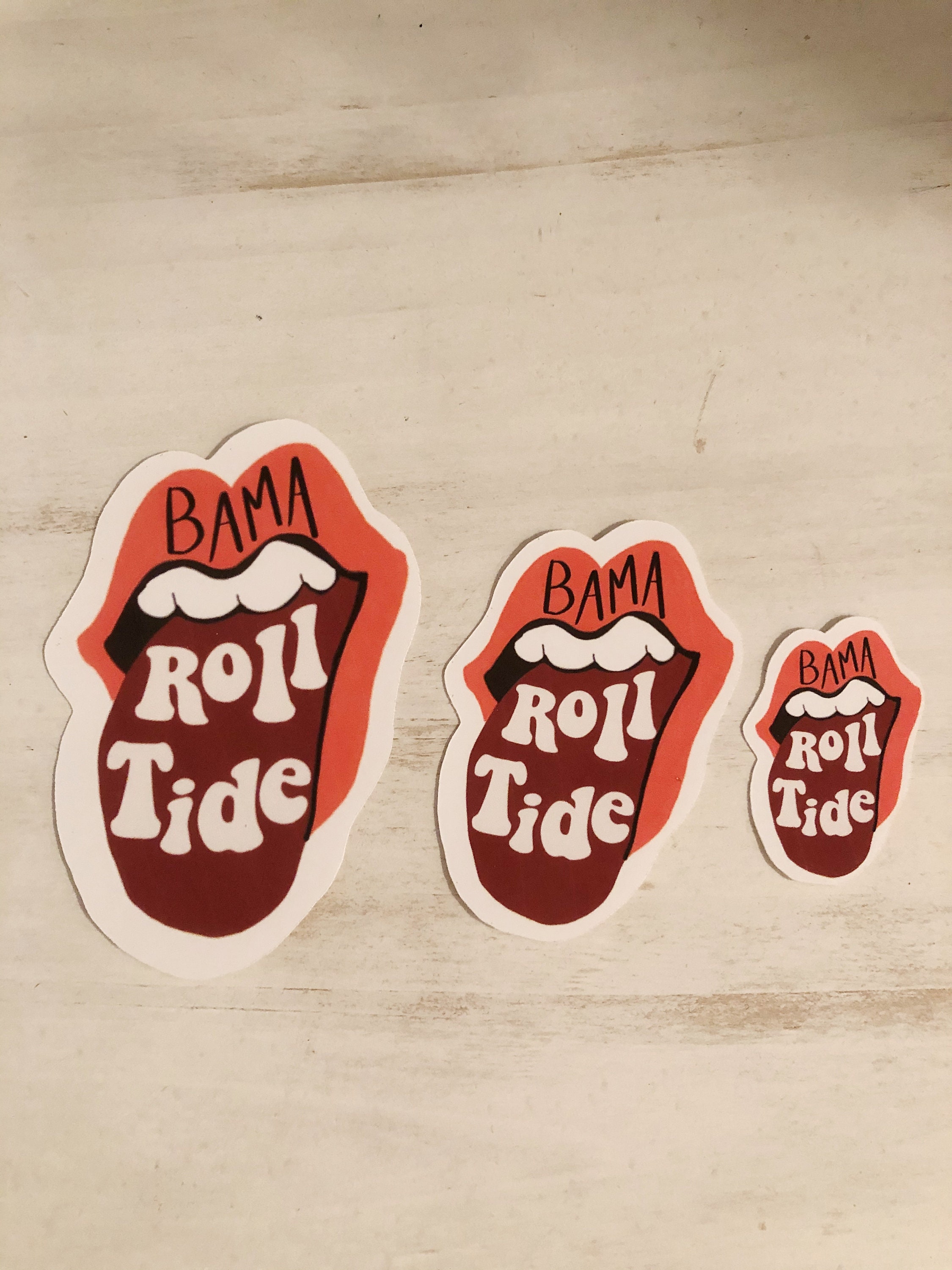 Alabama Roll Tide Sticker | Bama Roll Tide Tongue Sticker | Roll Tide ...