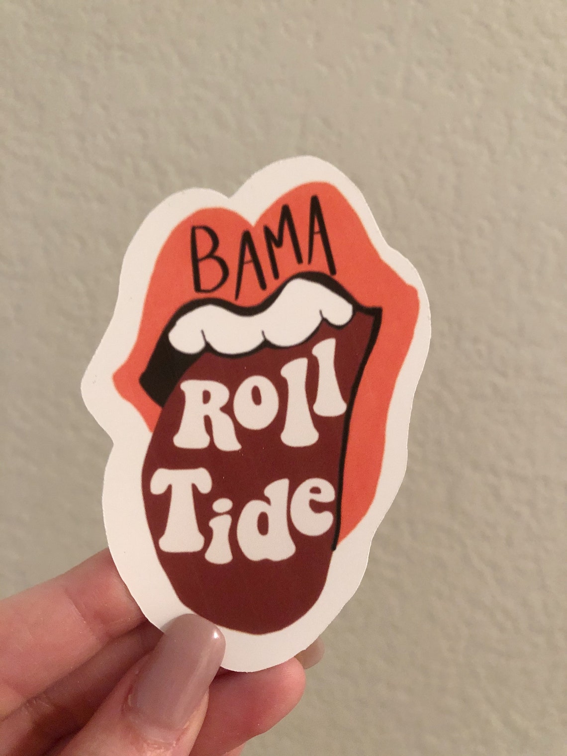 Alabama Roll Tide Sticker Bama Roll Tide Tongue Sticker - Etsy