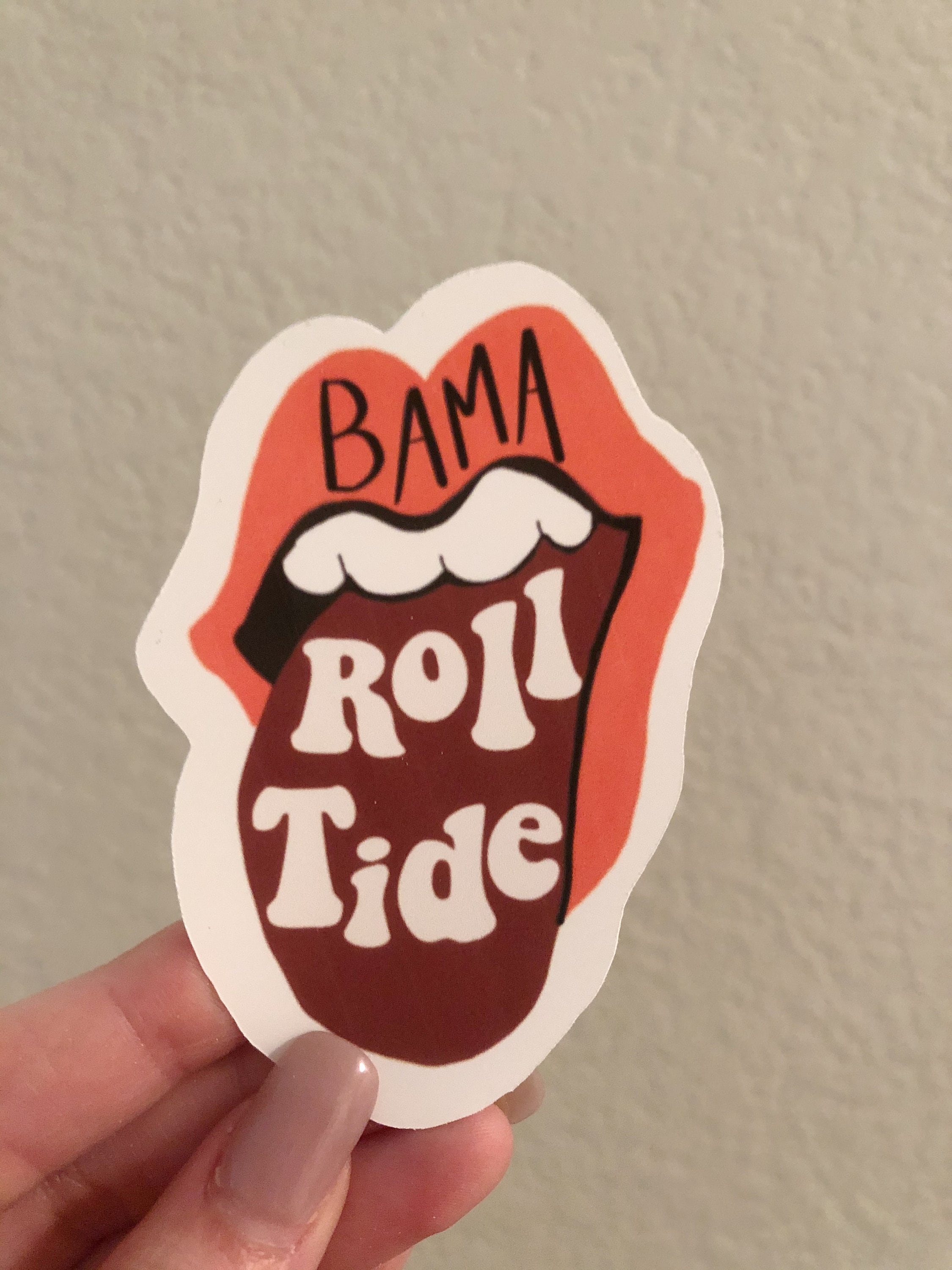 Alabama Roll Tide Sticker Bama Roll Tide Tongue Sticker - Etsy