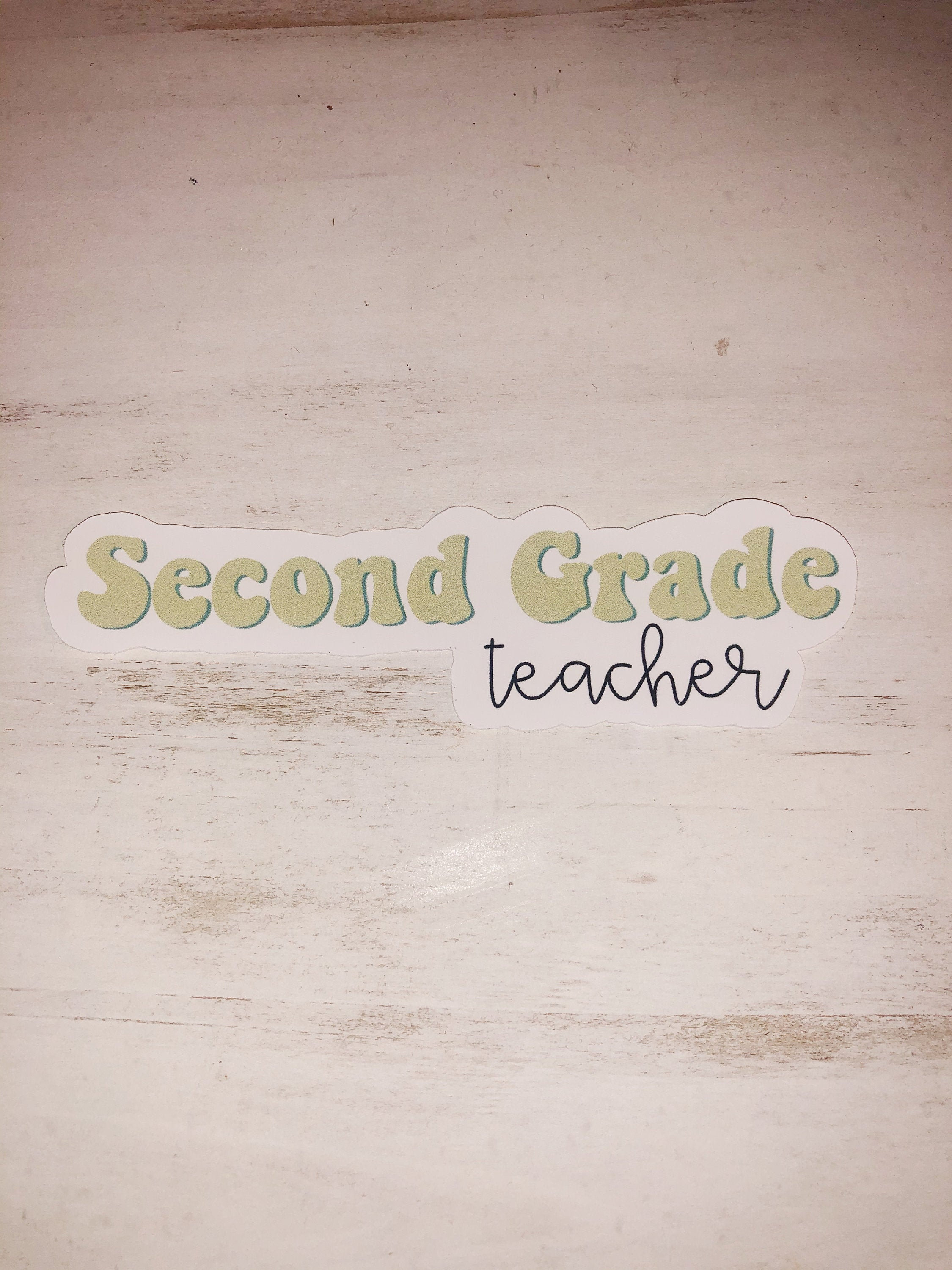 Second Grade Teacher Sticker Teacher Sticker Second Grade | Etsy