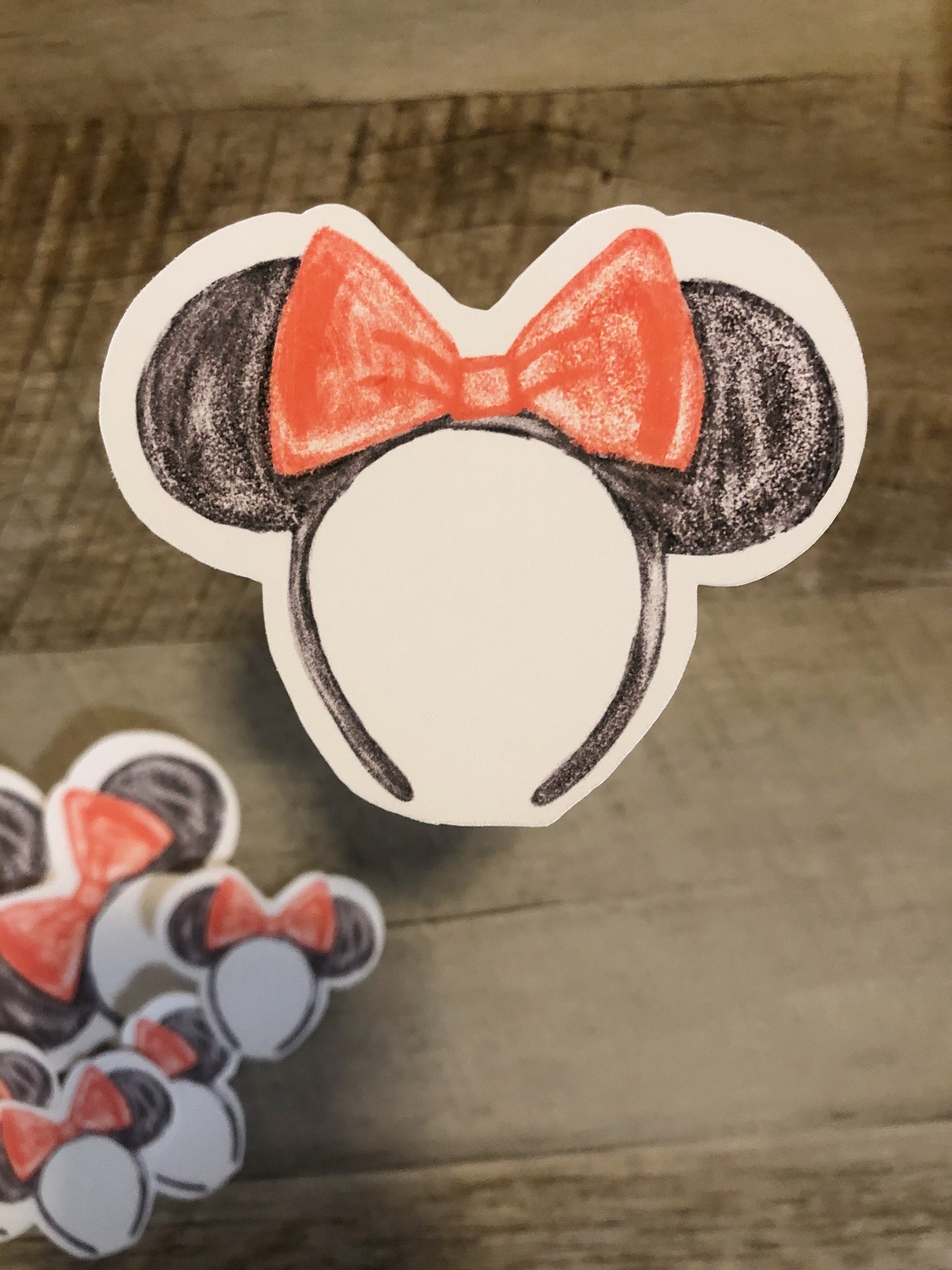 Minnie Mouse Ears Sticker Minnie Ears Sticker Disney Ears - Etsy