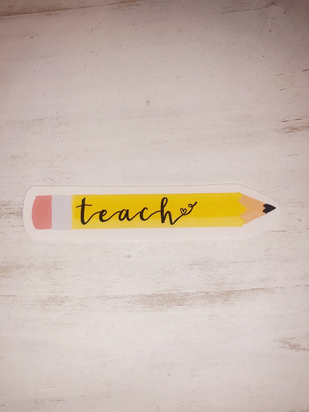 Teach Sticker Teach Pencil Sticker Pencil Sticker - Etsy