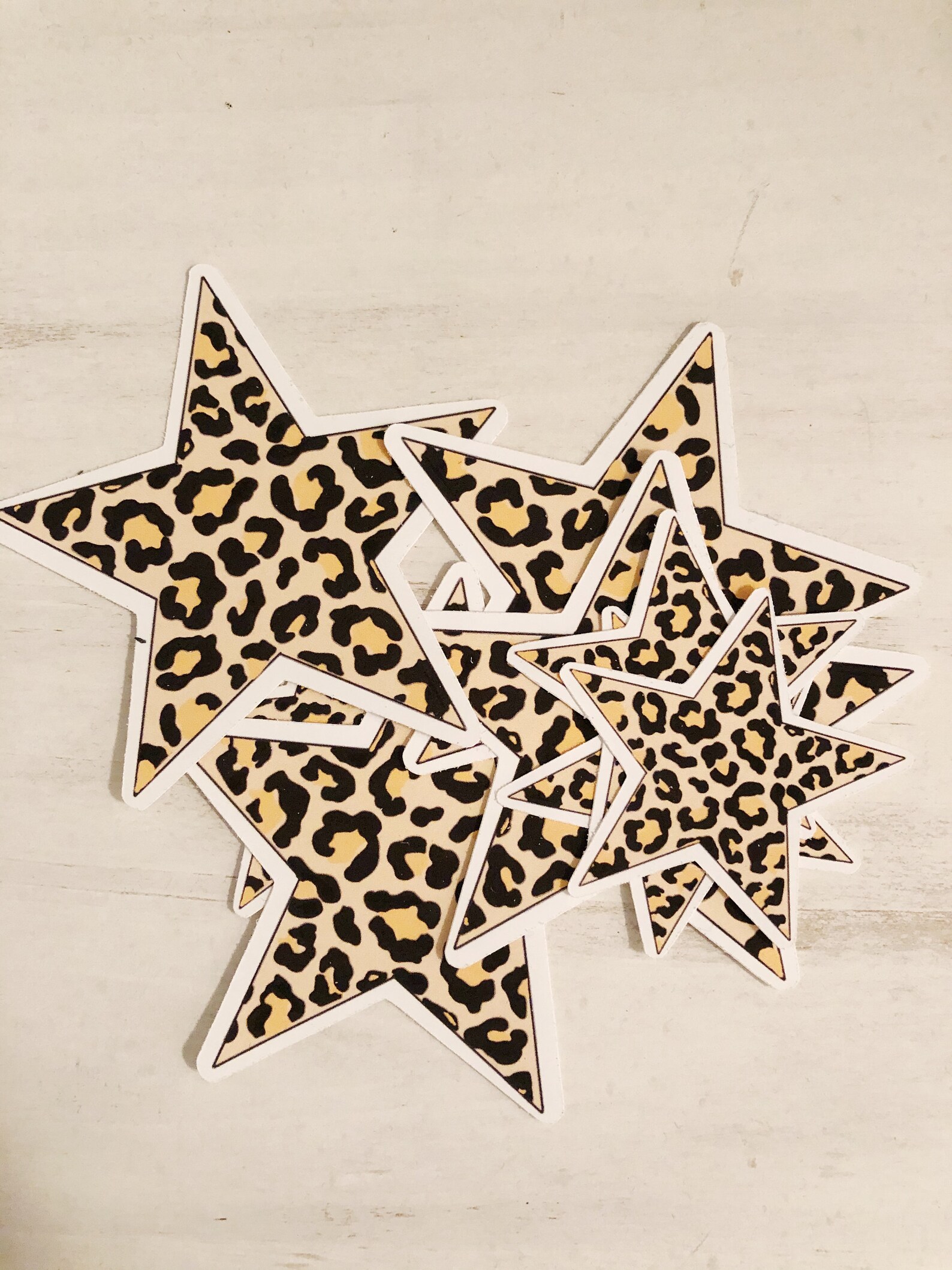 Cheetah Print Star Sticker Cheetah Star Sticker Classic | Etsy