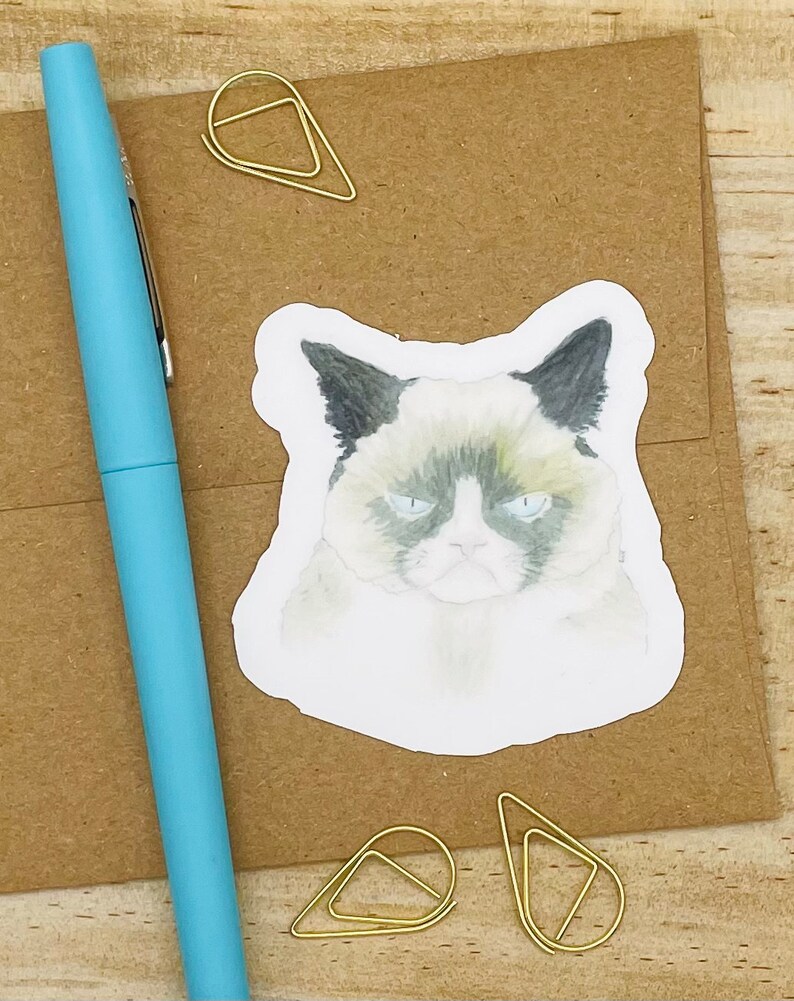 Grumpy Cat Sticker - Etsy