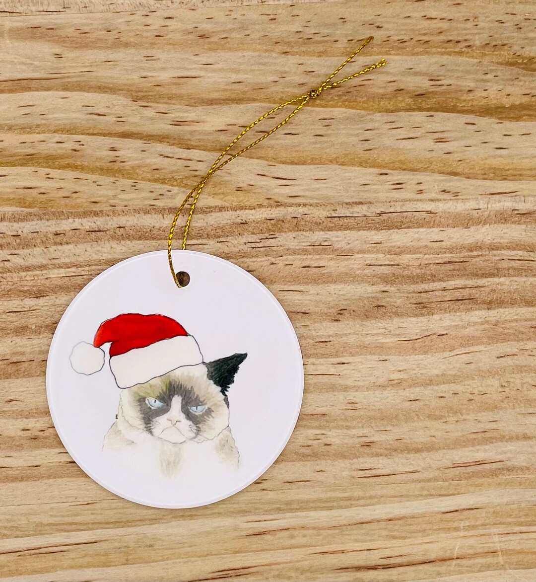Grumpy Cat Christmas Ornament - Etsy