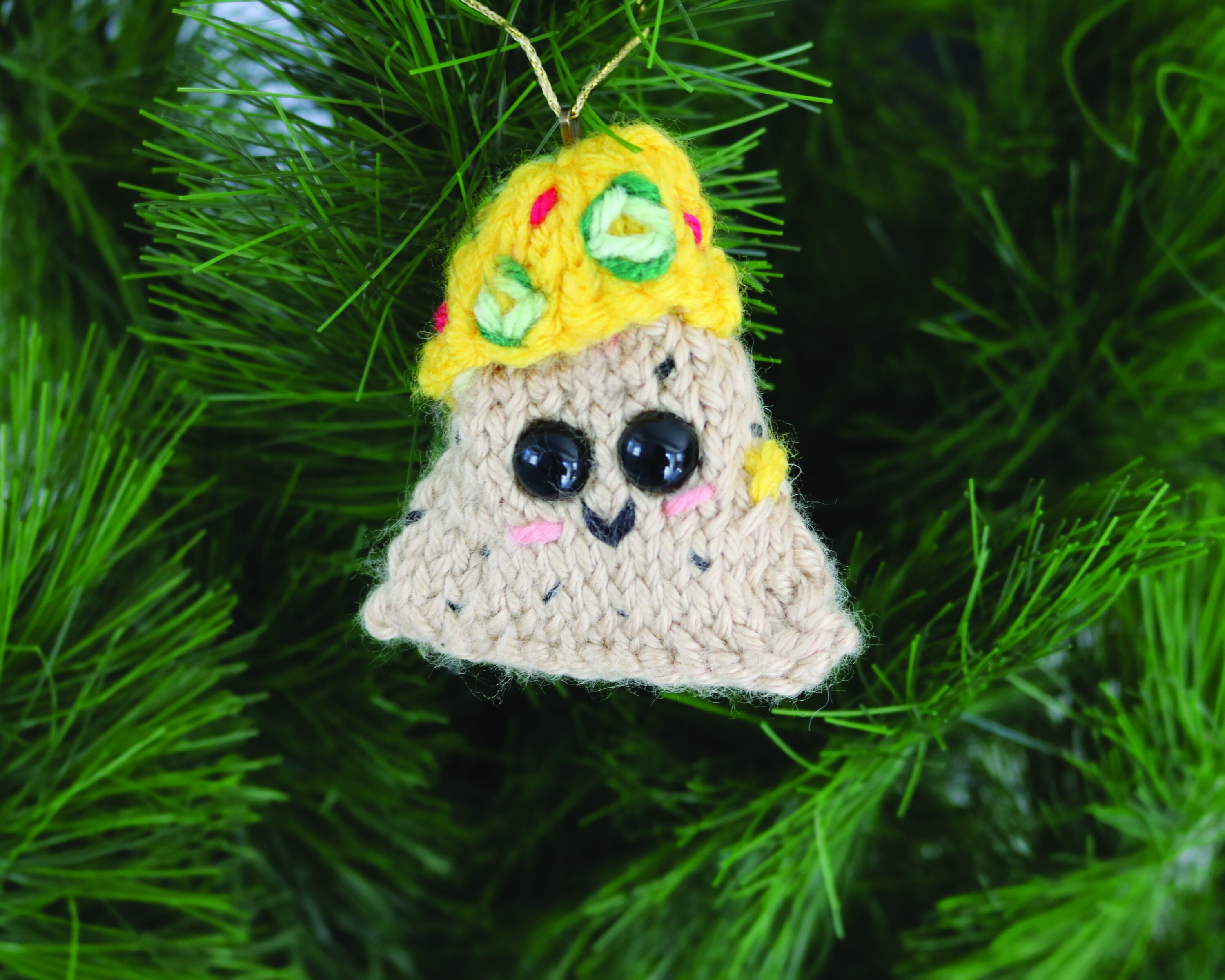 Miniature Knit Nigel the Nacho Cheese/queso Dip Chip Plushy Keychain ...