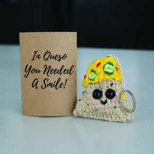 Miniature Knit Nigel the Nacho Cheese/queso Dip Chip Plushy Keychain ...