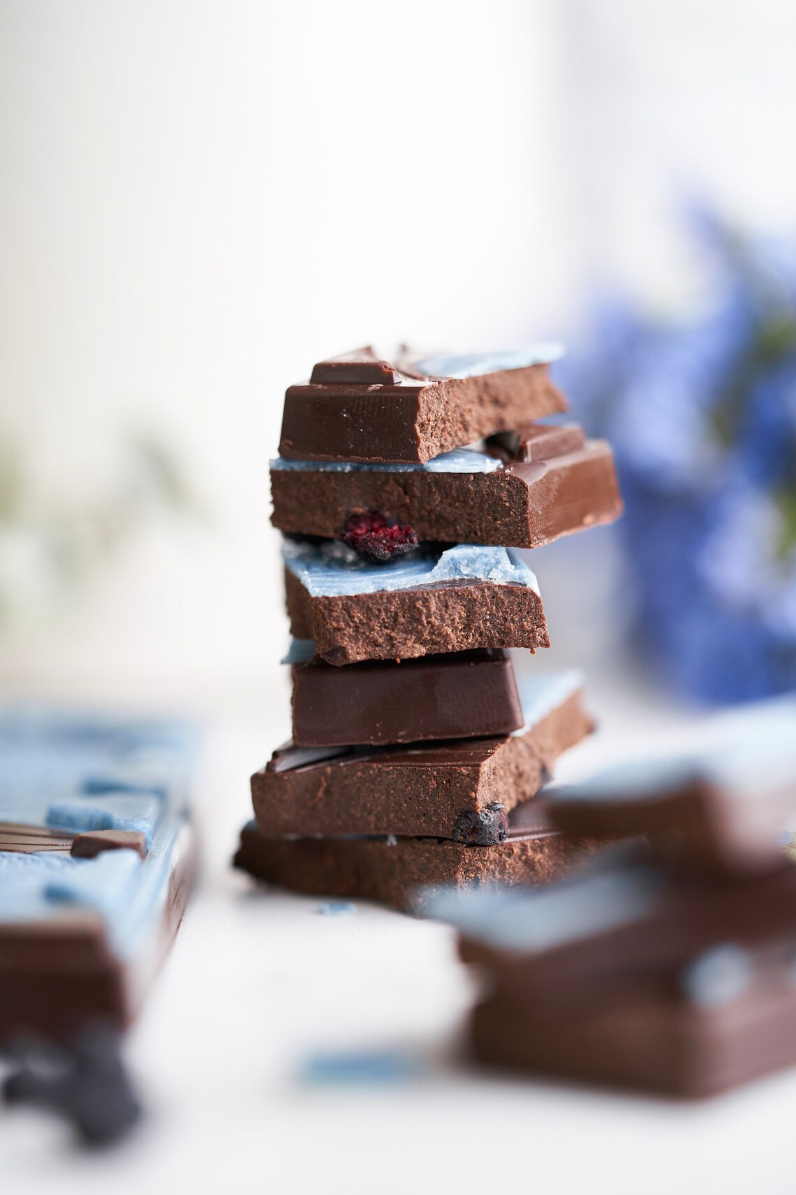 Raw Vegan Blueberry Chocolate Bar No Bake Desert -mother's Day - Vegan ...