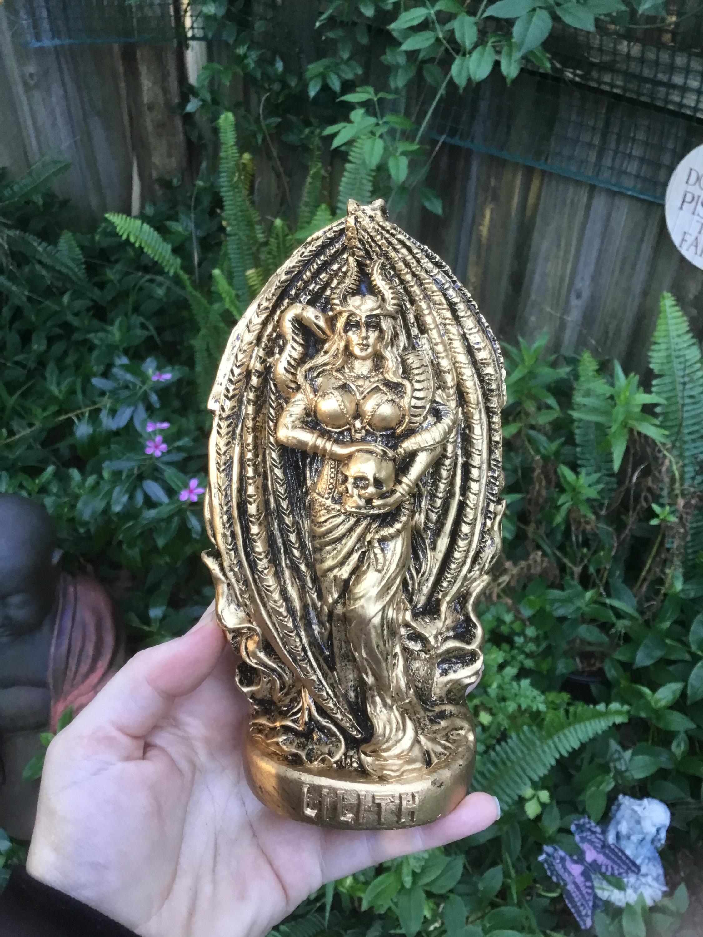 Shimmering Gold Goddess Lilith Altar Statue 20cm X 10cm - Etsy