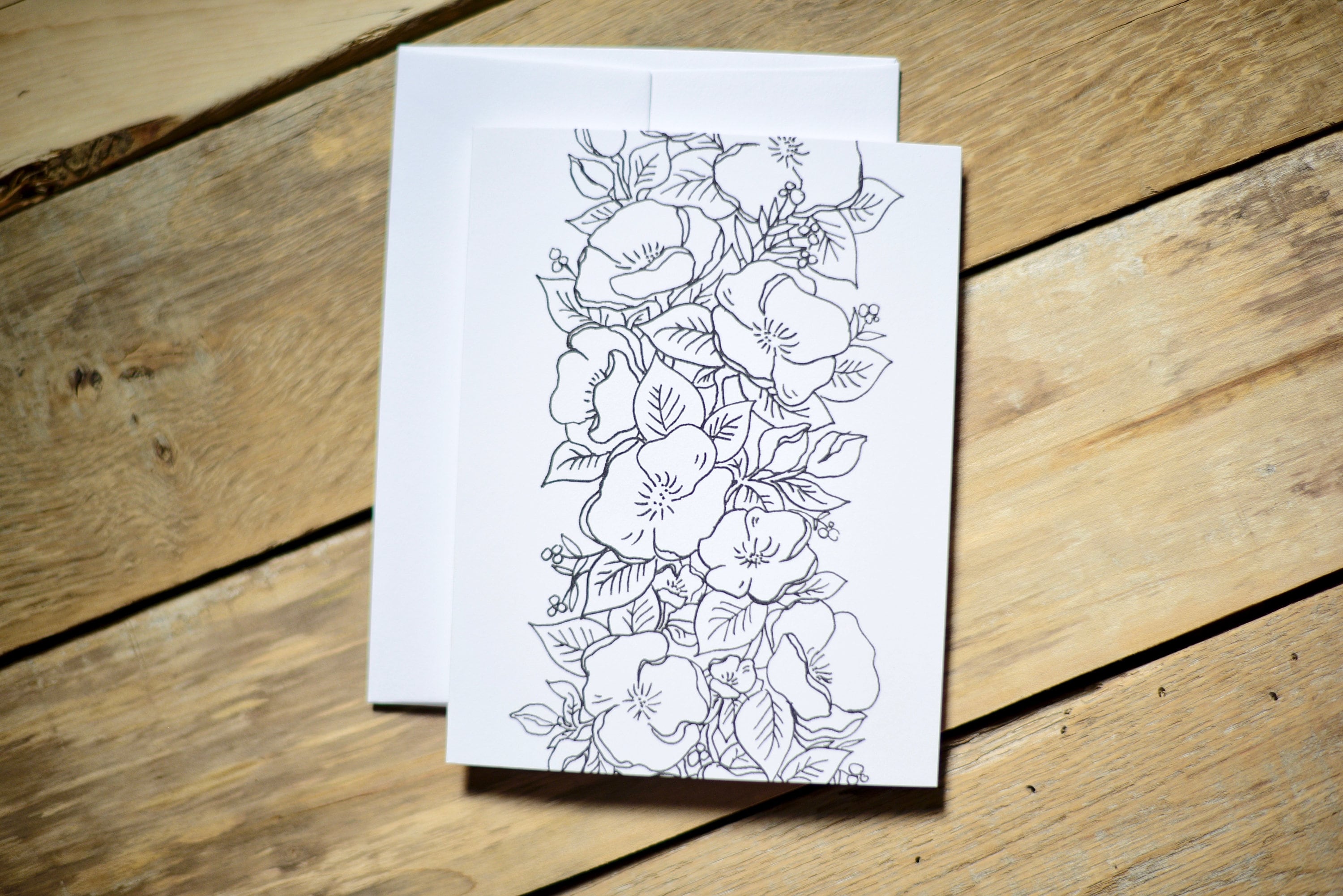 Set of 6 A2 Size Color It Yourself Cards 6 Different - Etsy