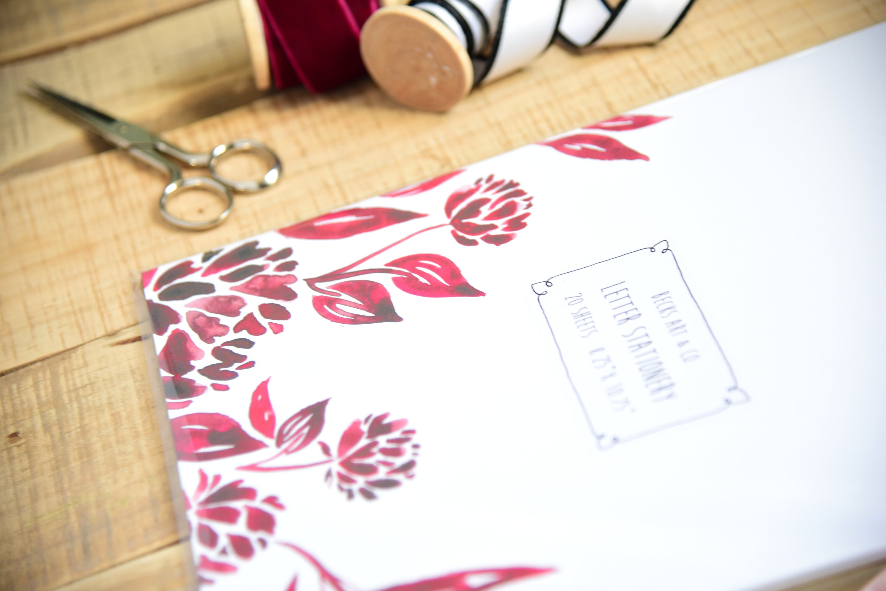 20 Sheets Letter Size Red Delft Stationary Classic Deep | Etsy