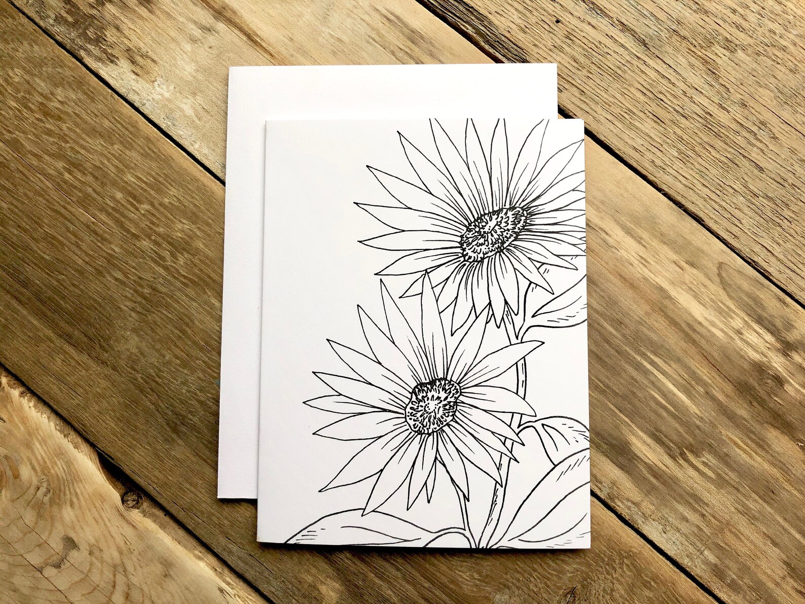Set of 6 A2 Size Color It Yourself Cards 6 Different - Etsy
