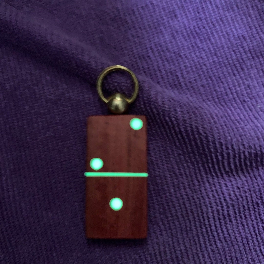 Glow in the Dark Domino Tile Key Fob - Etsy