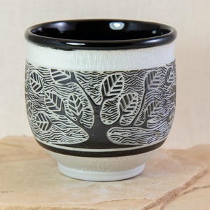 Hand Carved Porcelain Tree Bowl - Handmade and Carved Ceramic Bowl - 3 ...