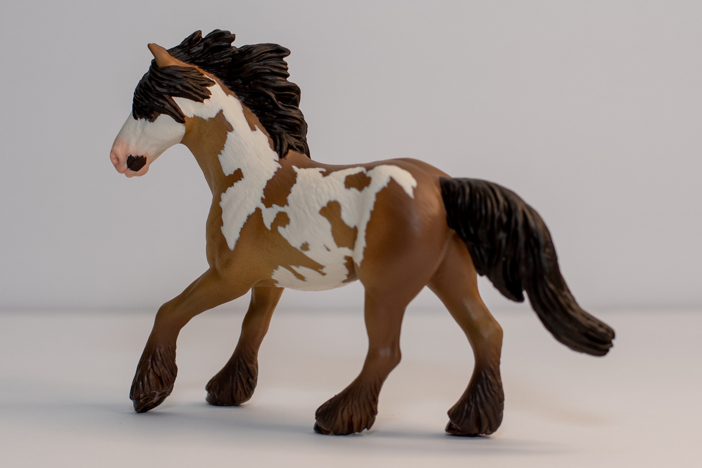 Ooak Retired Friesian Schleich Mare to Bay Dun Overo Pinto Custom ...