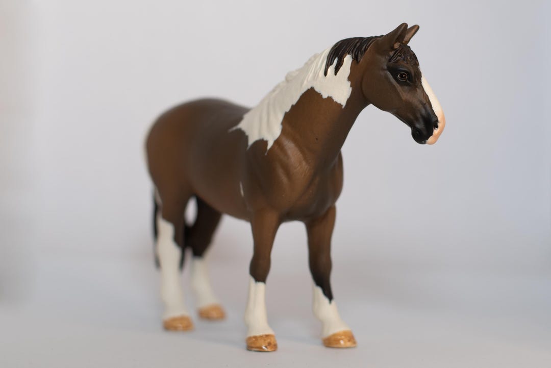 Ooak Custom Schleich Horse Repaint Bay Pinto Paint Horse Stallion - Etsy